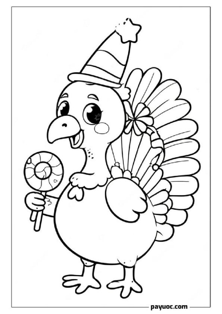 25+ Christmas Turkey Coloring Pages (FREE PDFs)