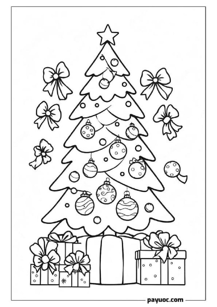 20+ Christmas Tree Coloring Pages (FREE PDFs)