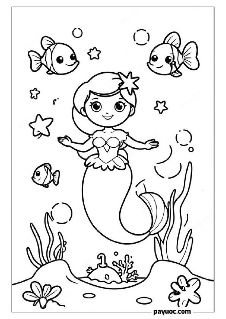 20+ Christmas Ariel Coloring Pages (FREE PDFs)