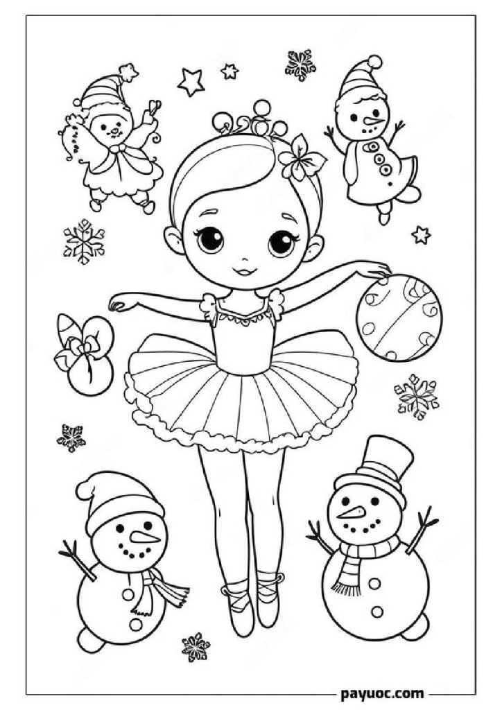 15+ Christmas Ballerina Coloring Pages (FREE PDFs)