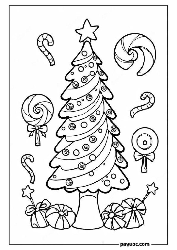 20+ Christmas Tree Coloring Pages (FREE PDFs)