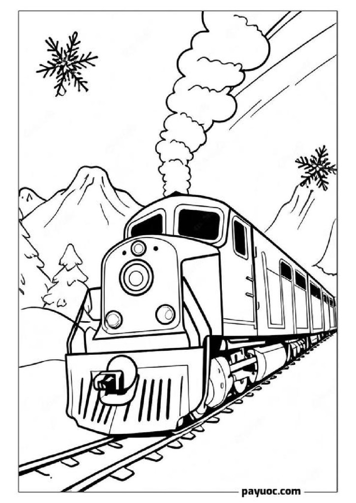 25+ Christmas Train Coloring Pages (FREE PDFs)
