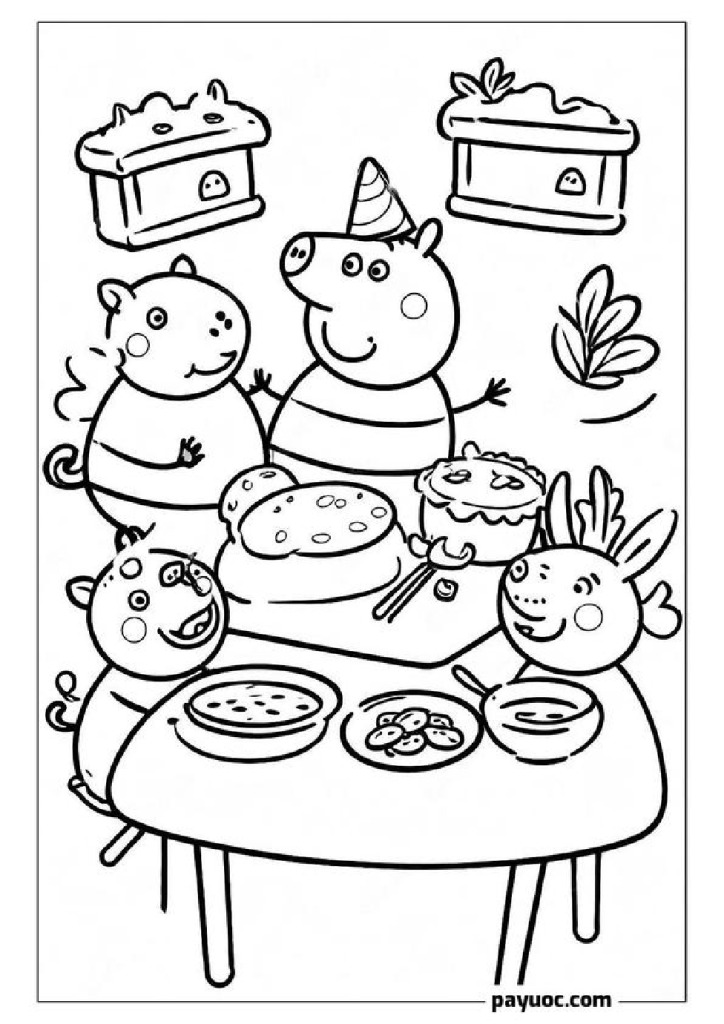 20+ Peppa Pig Thanksgiving Coloring Pages (FREE PDFs)