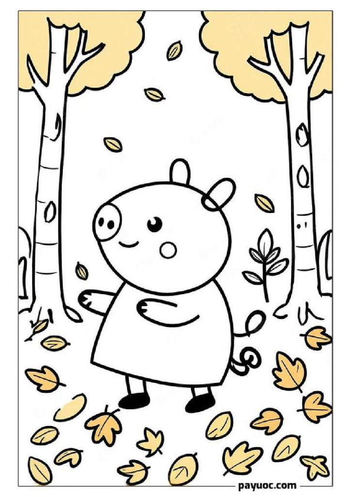 20+ Peppa Pig Thanksgiving Coloring Pages (FREE PDFs)