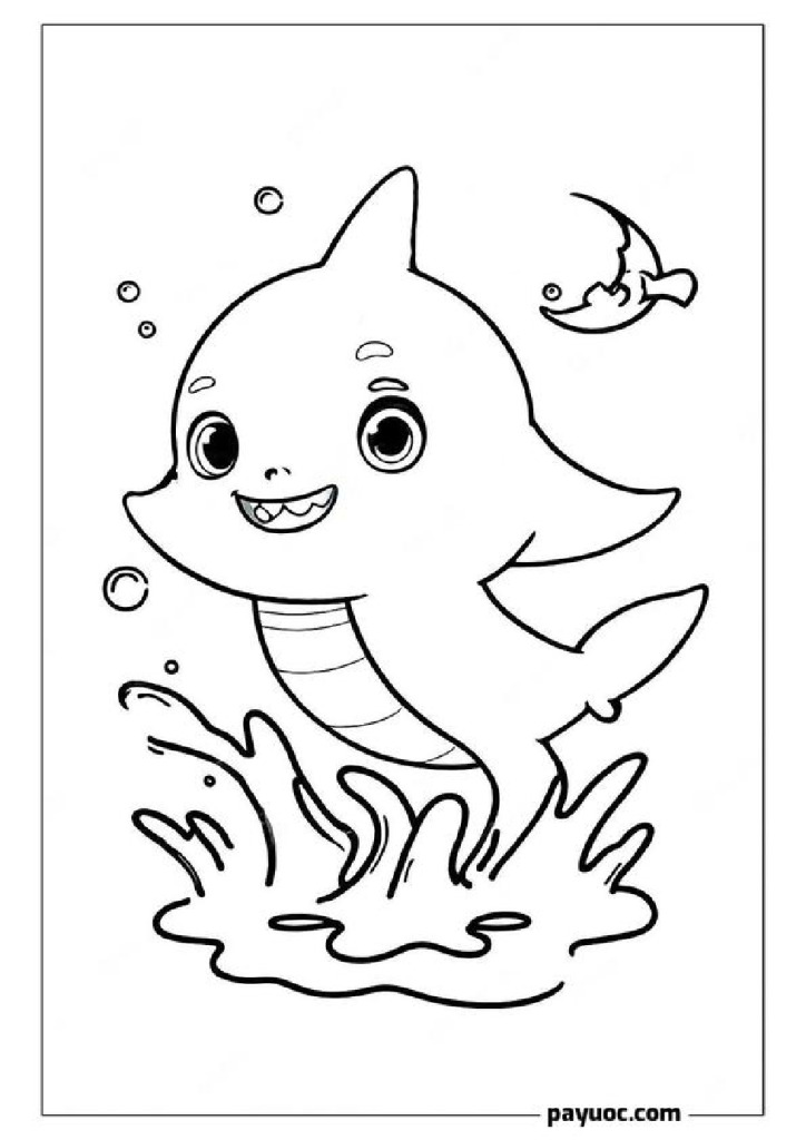 20+ Baby Shark Valentine Coloring Pages (FREE PDFs)