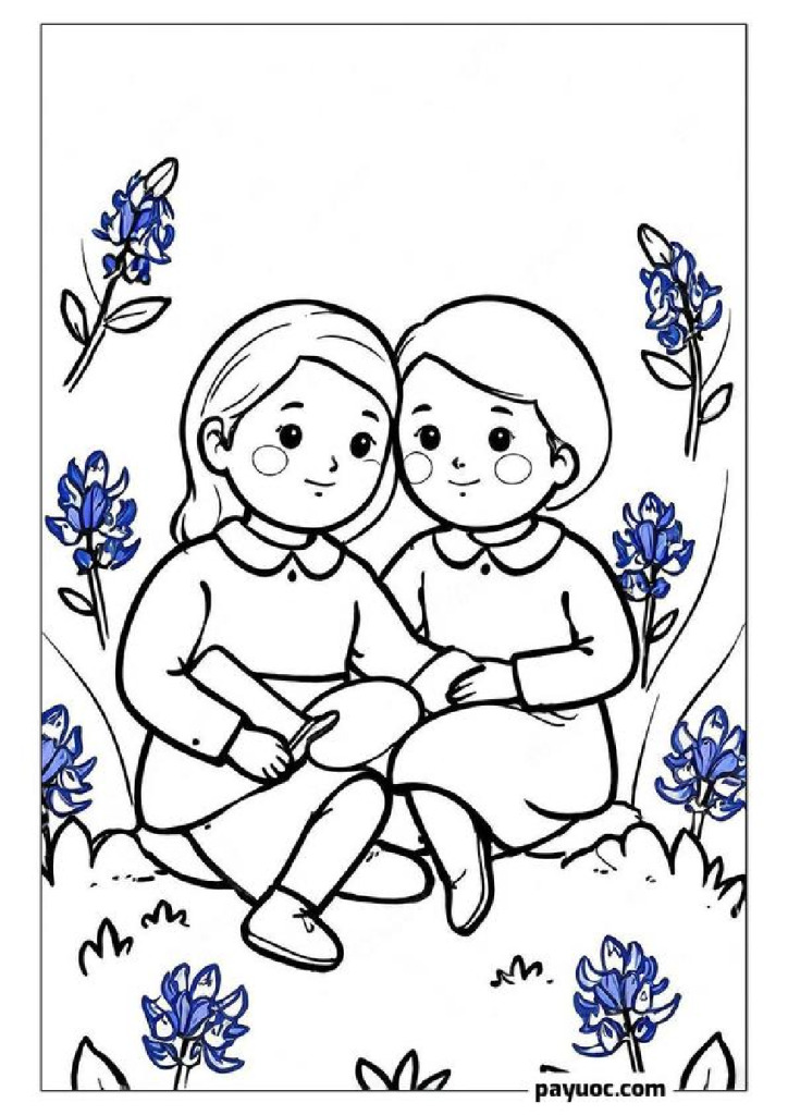 60+ Bluebonnet Flower Coloring Pages for Kids (FREE PDFs)