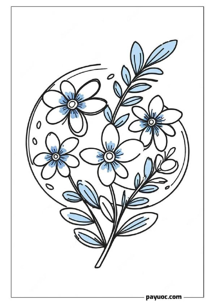 60+ Bluebonnet Flower Coloring Pages for Kids (FREE PDFs)