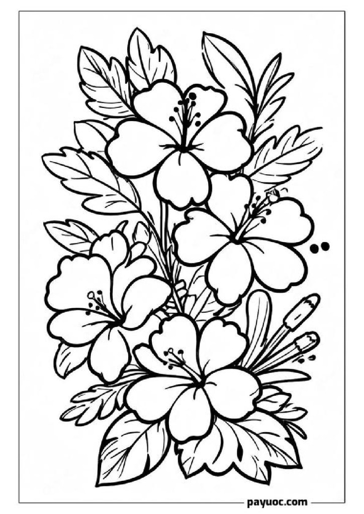 35+ Hawaiian Flower Coloring Pages (FREE PDFs)