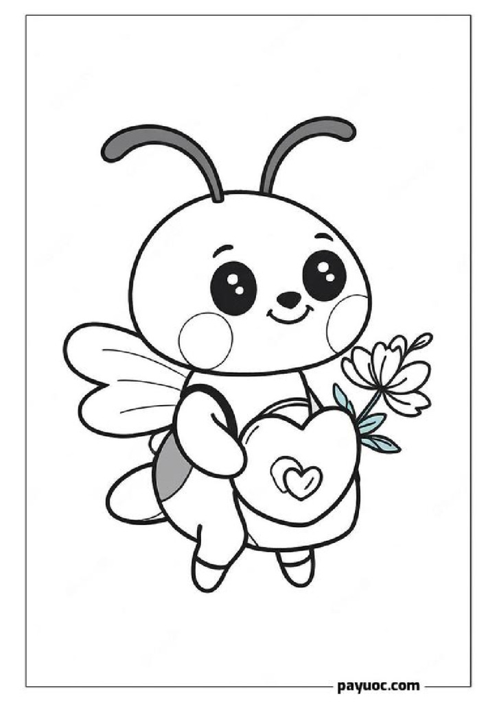 30+ Bee Mine Valentine Coloring Pages (FREE PDFs)
