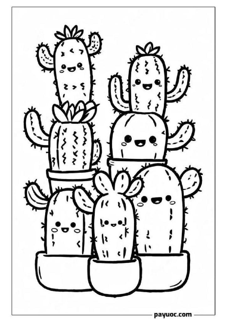 30+ Cactus Valentine Coloring Pages (FREE PDFs)