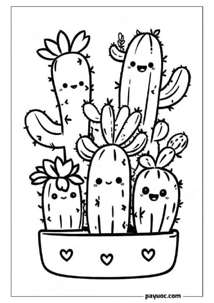 30+ Cactus Valentine Coloring Pages (FREE PDFs)