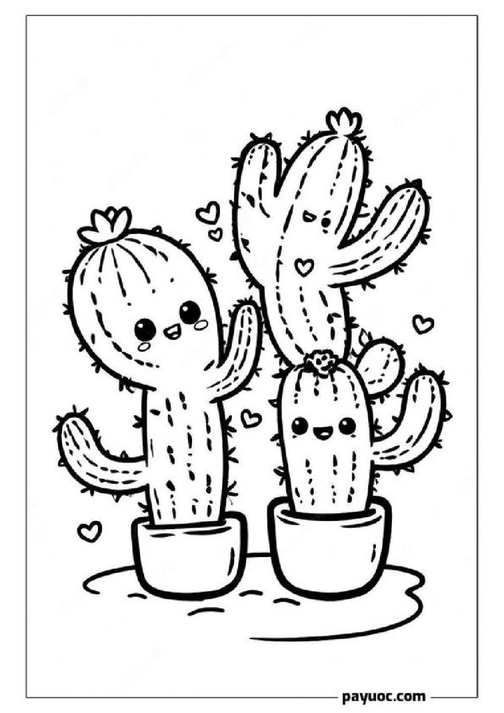 30+ Cactus Valentine Coloring Pages (FREE PDFs)