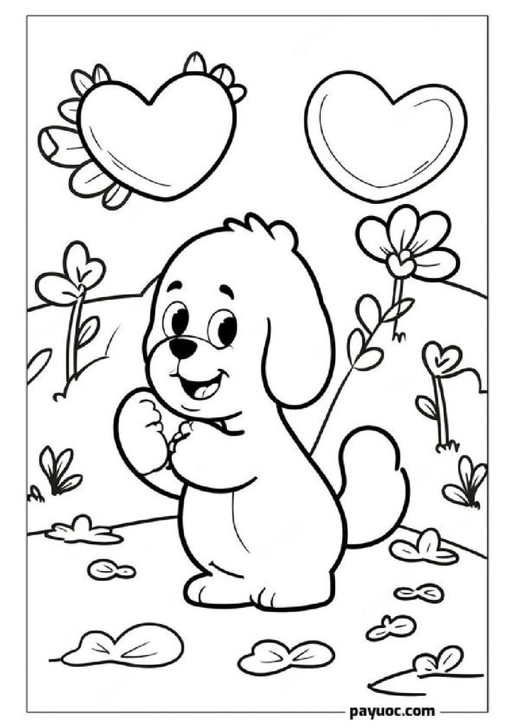 30+ Clifford the Big Red Dog Valentine's Day Coloring Pages (FREE PDFs)
