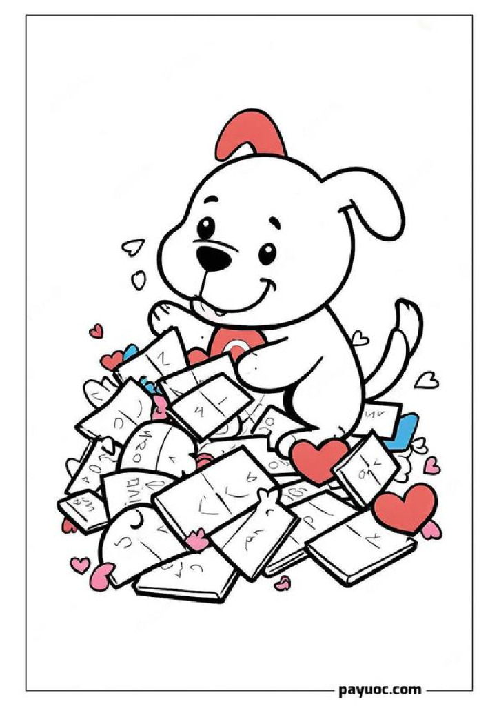 30+ Clifford the Big Red Dog Valentine's Day Coloring Pages (FREE PDFs)