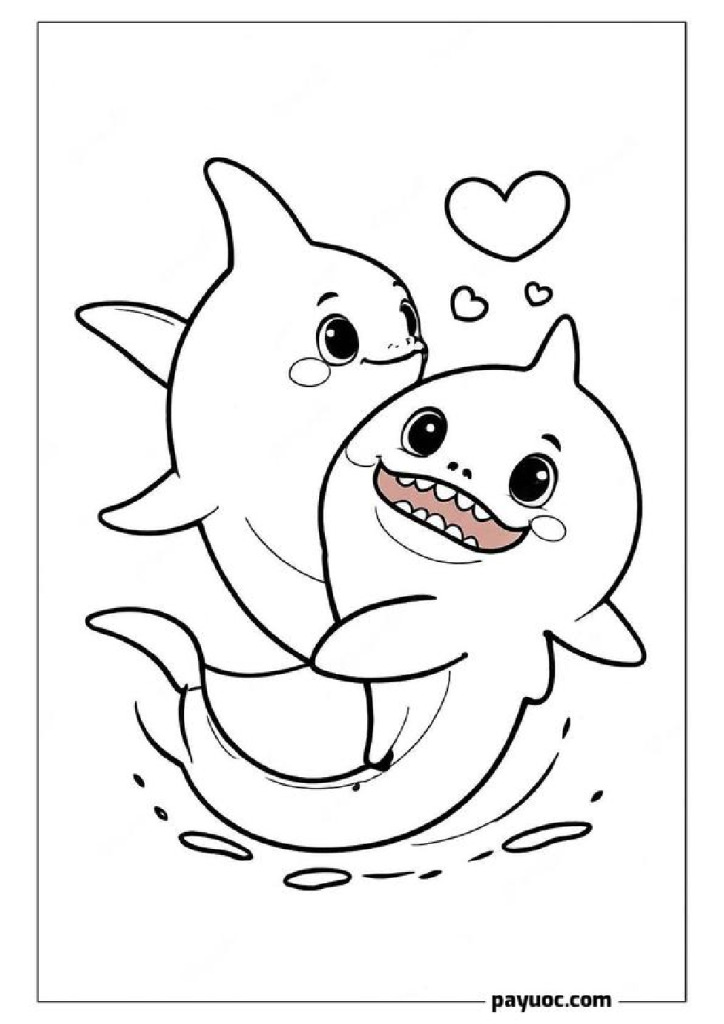 20+ Baby Shark Valentine Coloring Pages (FREE PDFs)