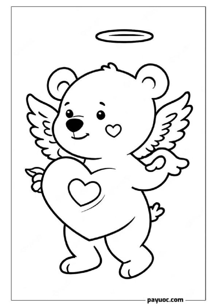 40+ Free Valentines Day Cupid Bear Coloring Pages (FREE PDFs)