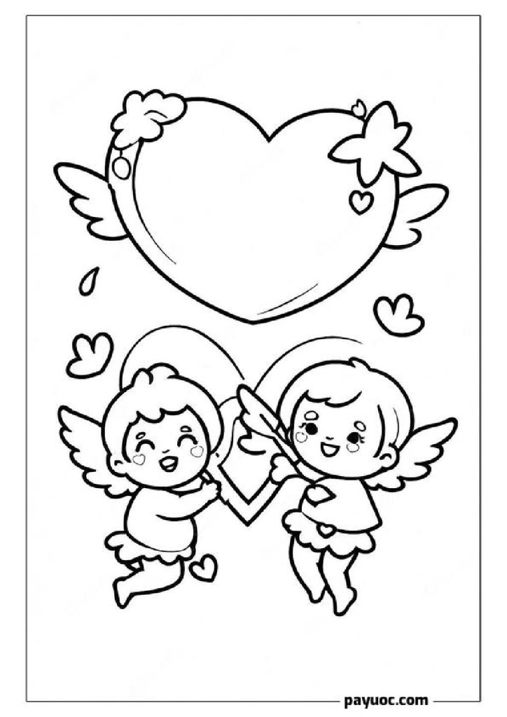 30+ Cupid Valentines Day Coloring Pages (FREE PDFs)