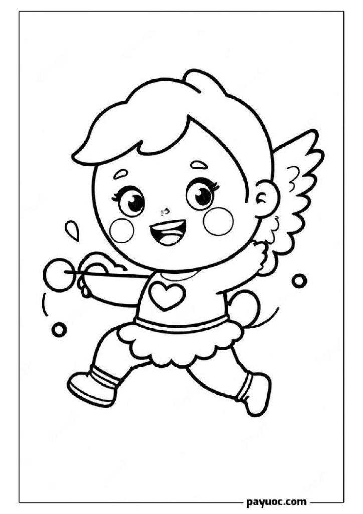 30+ Cupid Valentines Day Coloring Pages (FREE PDFs)