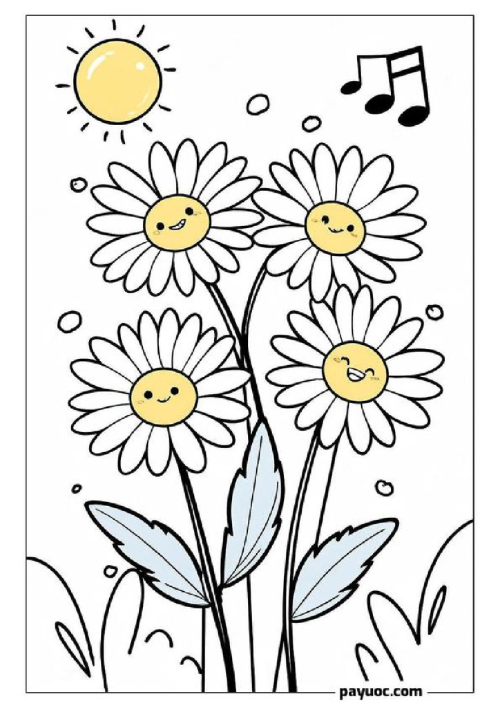 85+ Daisy Coloring Pages for Kids (FREE PDFs)