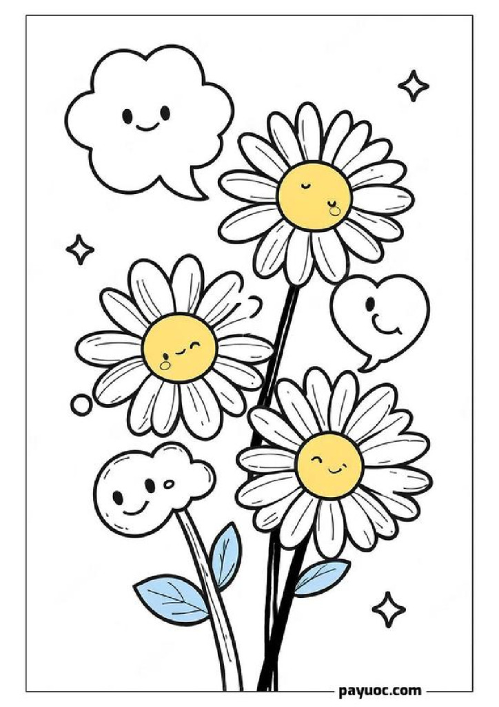 85+ Daisy Coloring Pages for Kids (FREE PDFs)