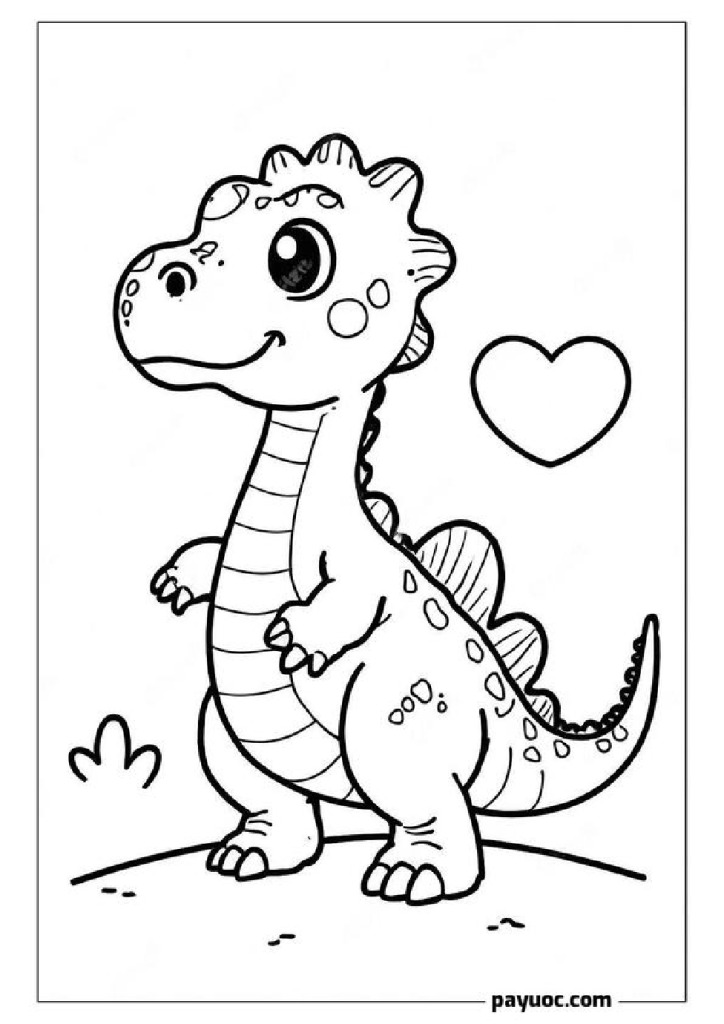 30+ Dinosaur Valentine Coloring Pages (FREE PDFs)