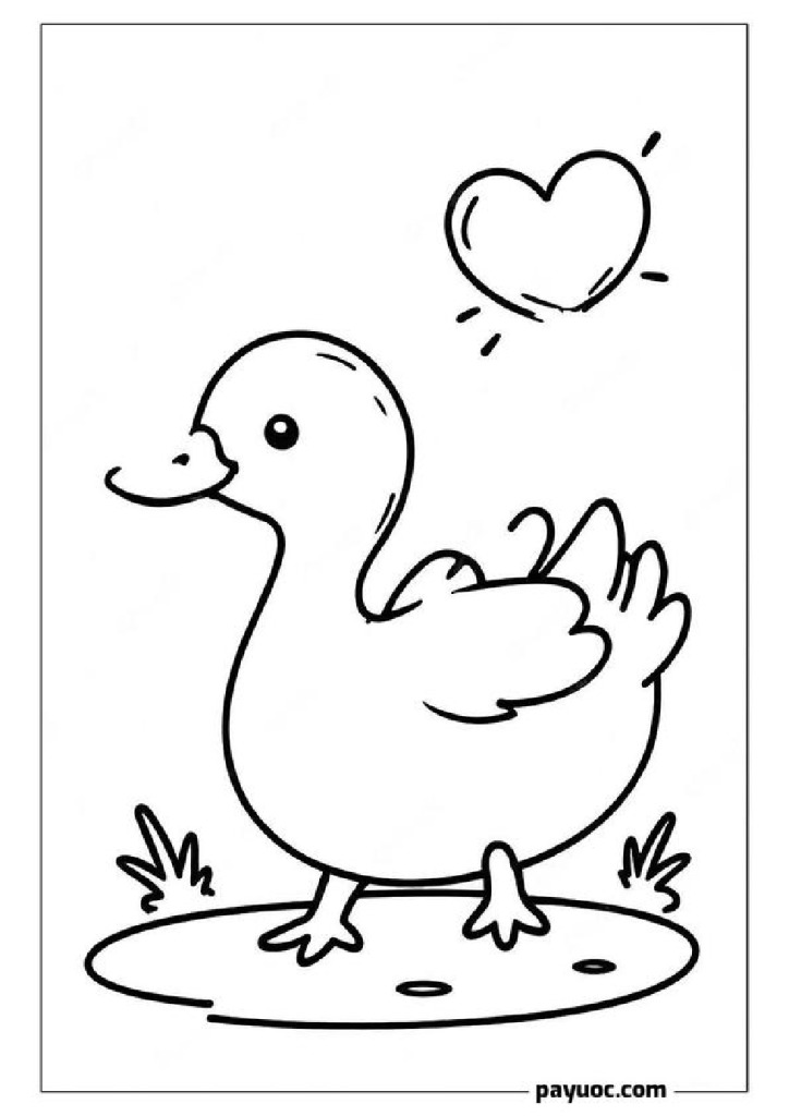 25+ Duck Valentine Coloring Pages (FREE PDFs)