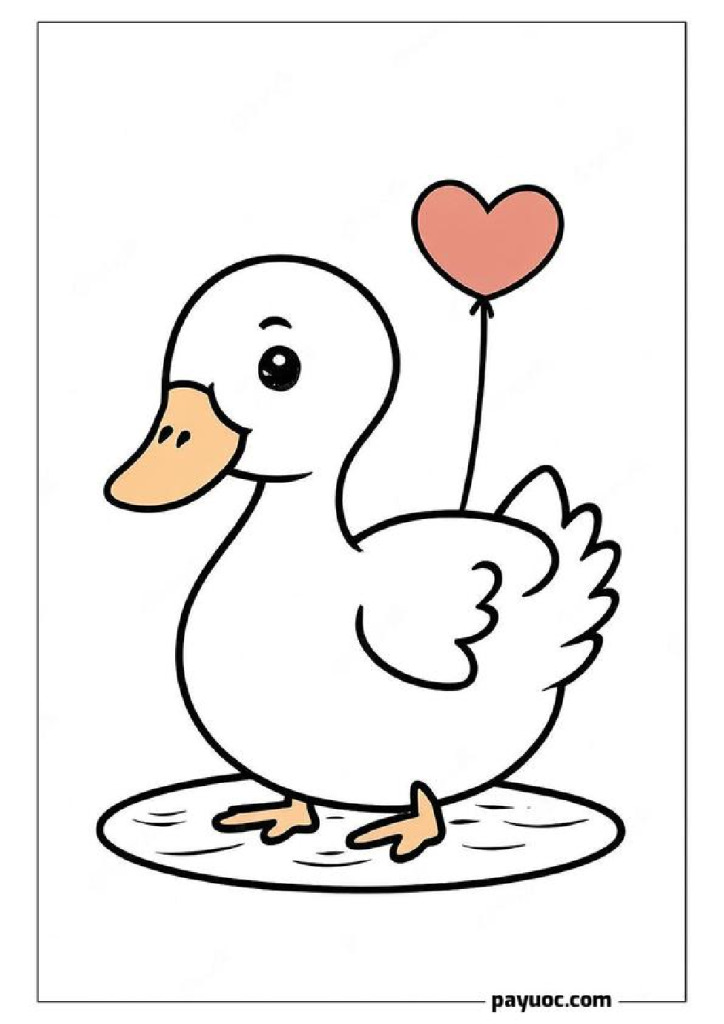25+ Duck Valentine Coloring Pages (FREE PDFs)