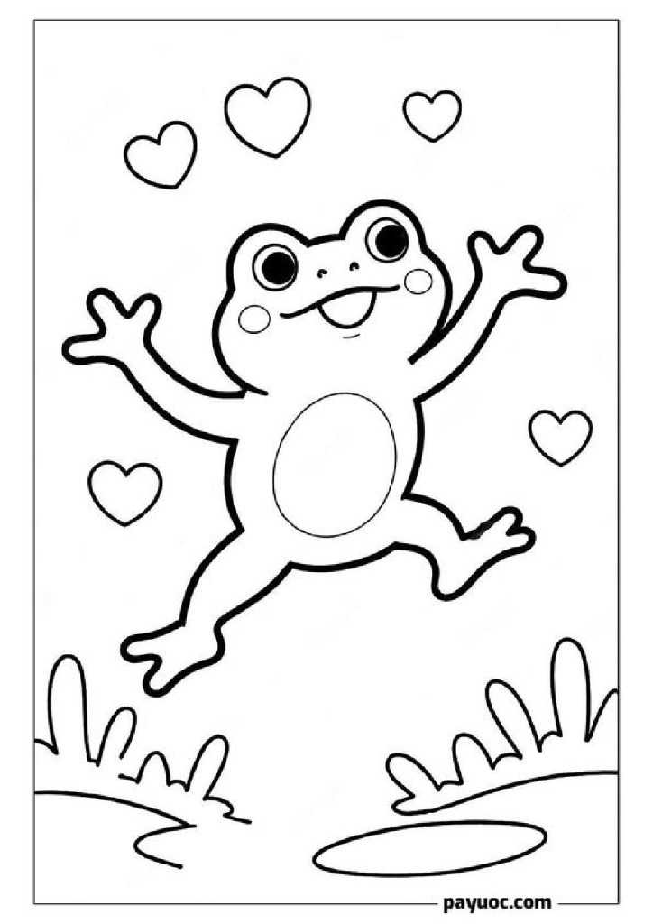 25+ Cute Frog Valentine Coloring Pages (FREE PDFs)