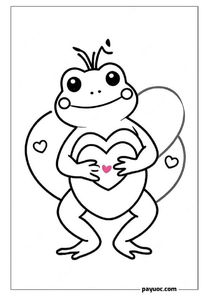 25+ Cute Frog Valentine Coloring Pages (FREE PDFs)
