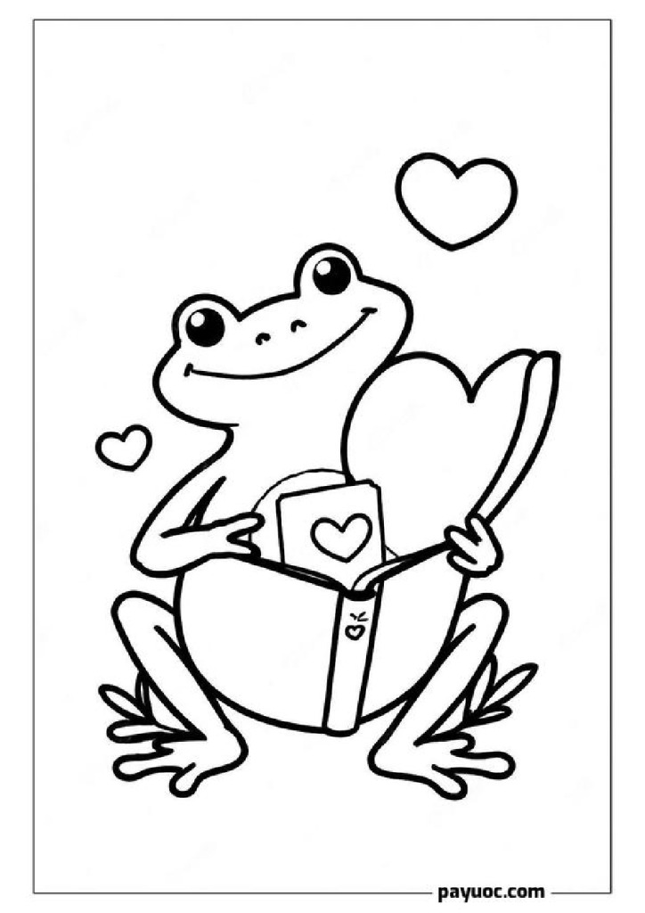 25+ Cute Frog Valentine Coloring Pages (FREE PDFs)