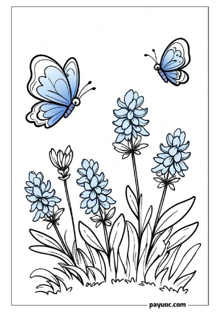 60+ Bluebonnet Flower Coloring Pages for Kids (FREE PDFs)
