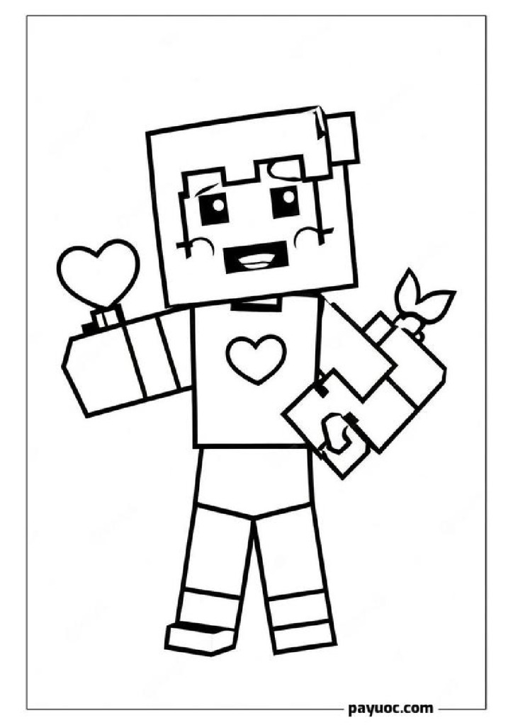 45+ Printable Minecraft Valentine Coloring Sheets (FREE PDFs)