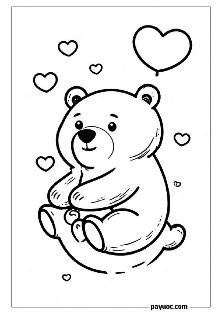40+ Free Valentines Day Cupid Bear Coloring Pages (FREE PDFs)