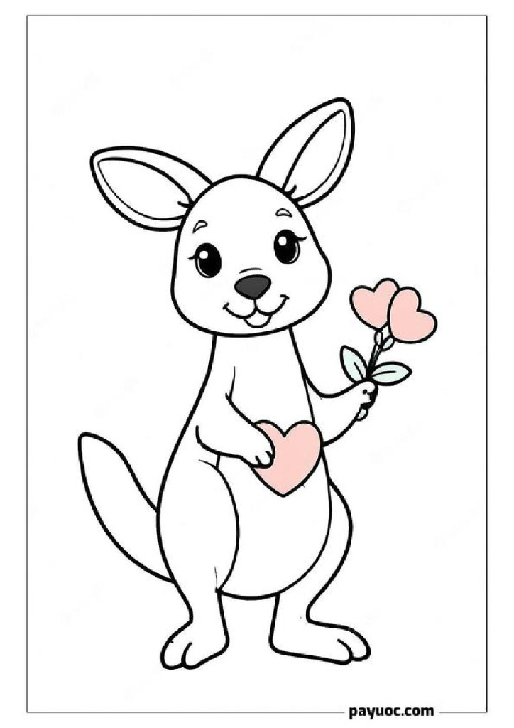 35+ Valentine Kangaroo Coloring Pages (FREE PDFs)