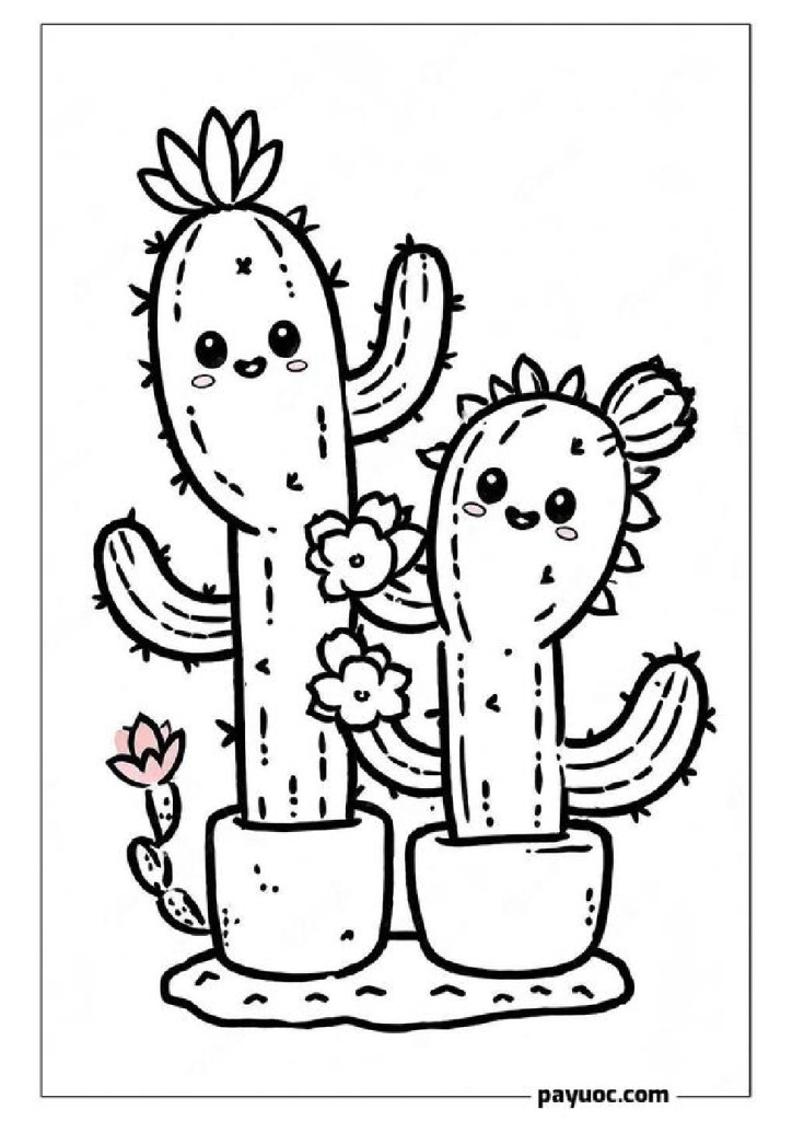 30+ Cactus Valentine Coloring Pages (FREE PDFs)
