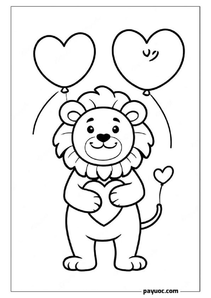 40+ Lion King Valentine's Day Coloring Pages (FREE PDFs)