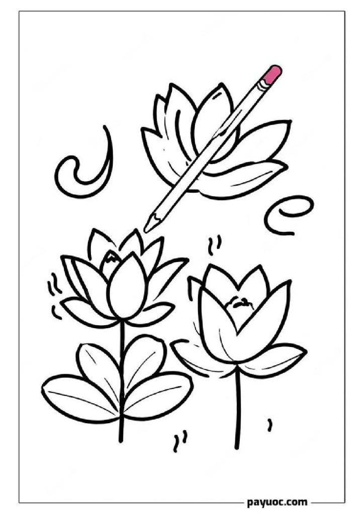 35+ Free Lotus Flower Coloring Pages (FREE PDFs)