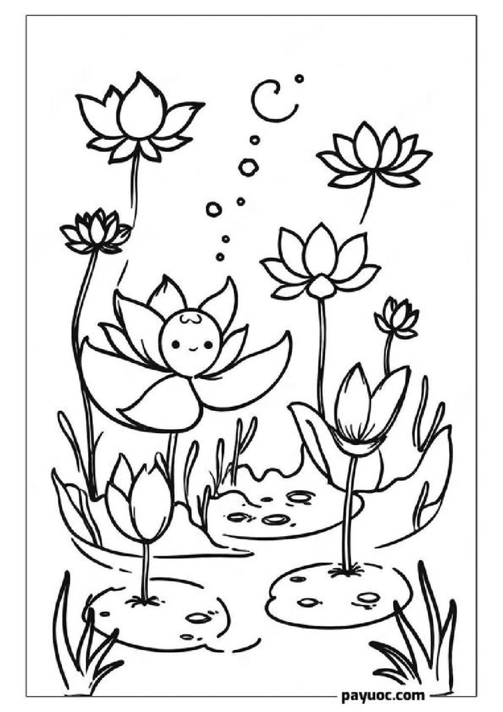 35+ Free Lotus Flower Coloring Pages (FREE PDFs)