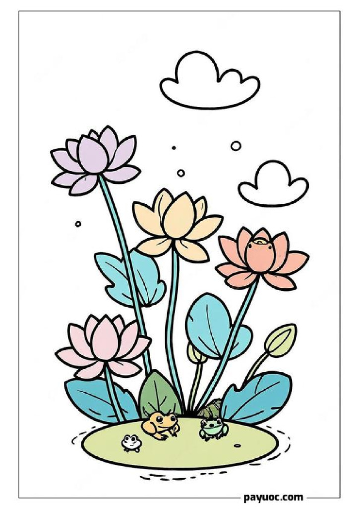 35+ Free Lotus Flower Coloring Pages (FREE PDFs)