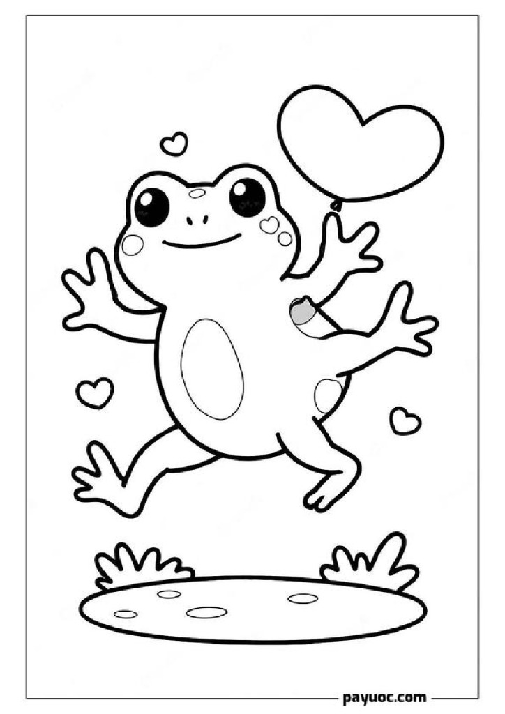 25+ Cute Frog Valentine Coloring Pages (FREE PDFs)
