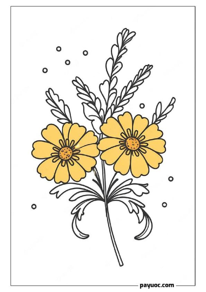 35+ Marigold Flower Coloring Pages (FREE PDFs)