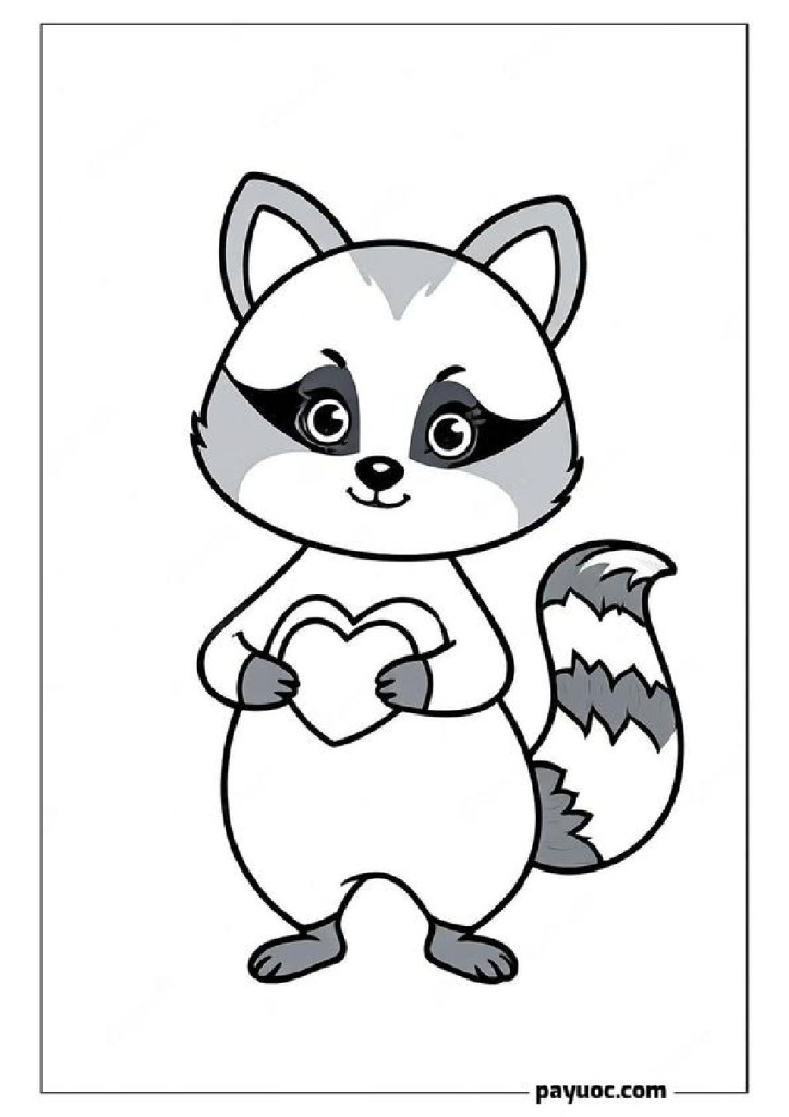 40+ Raccoon Valentine Coloring Pages (FREE PDFs)