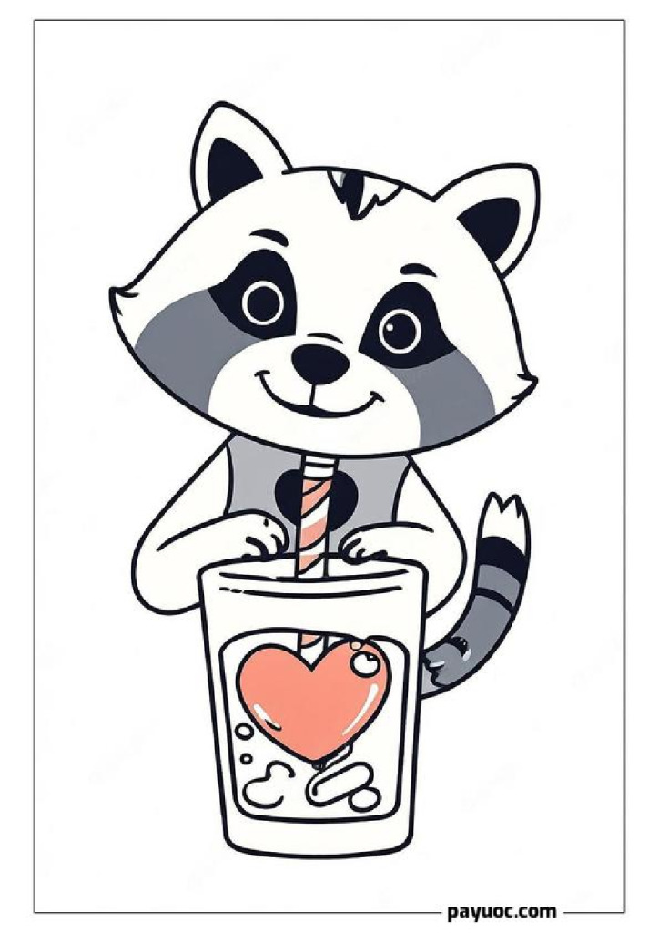 40+ Raccoon Valentine Coloring Pages (FREE PDFs)