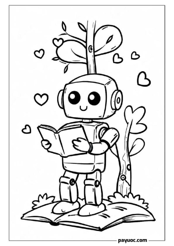 35+ Valentine Robot Coloring Pages (FREE PDFs)
