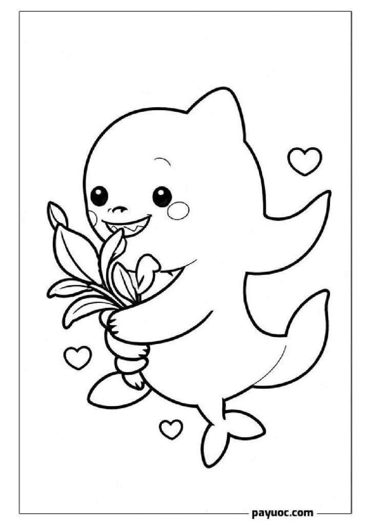 20+ Baby Shark Valentine Coloring Pages (FREE PDFs)