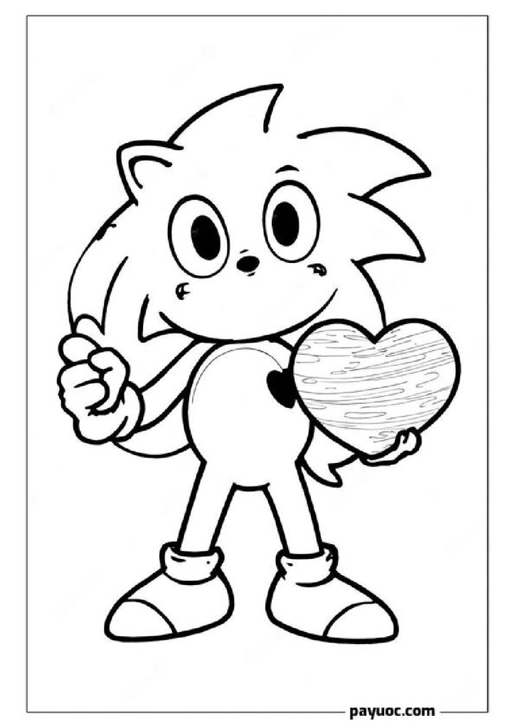 20+ Sonic Valentine's Day Coloring Pages (FREE PDFs)