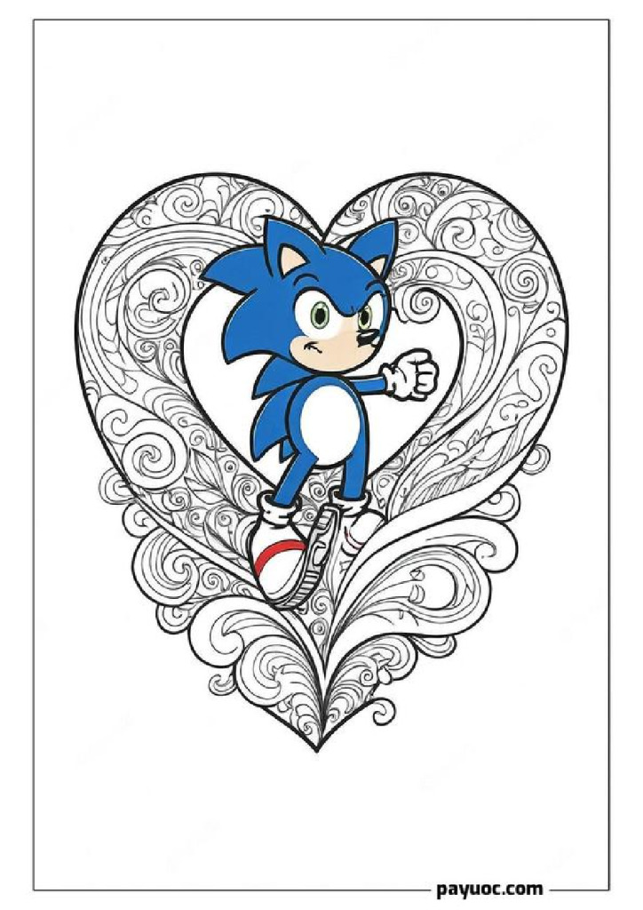 20+ Sonic Valentine's Day Coloring Pages (FREE PDFs)