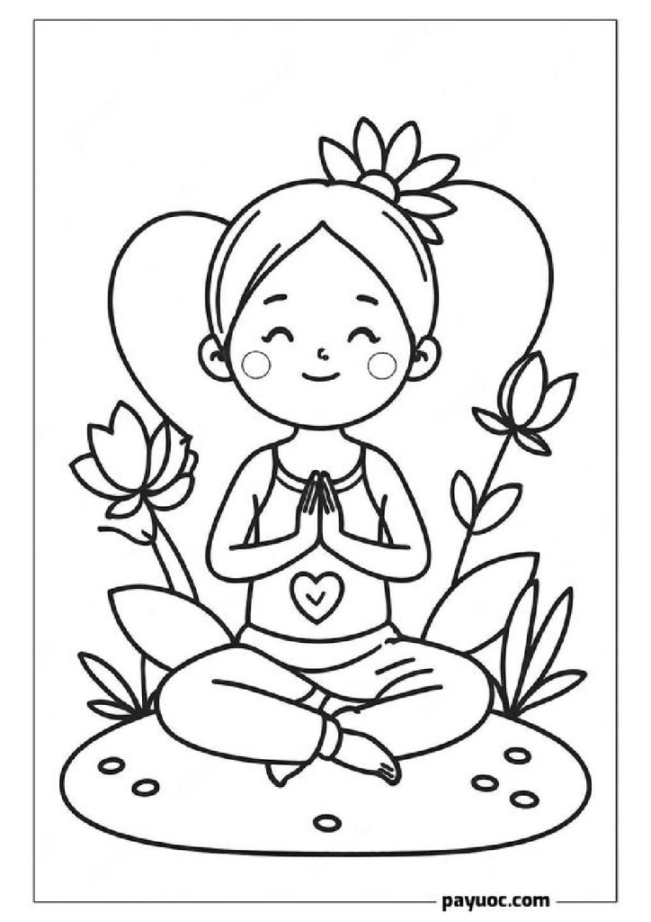 35+ Yoga Valentine's Day Coloring Pages (FREE PDFs)