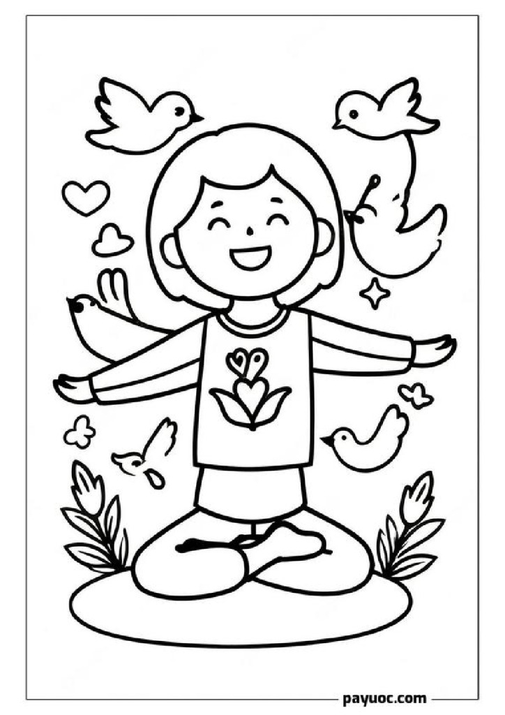35+ Yoga Valentine's Day Coloring Pages (FREE PDFs)