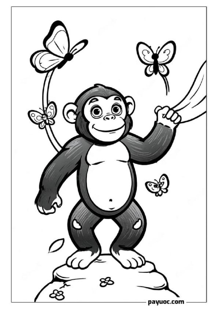 35+ Easy Ape Coloring Pages for Kids (FREE PDFs)